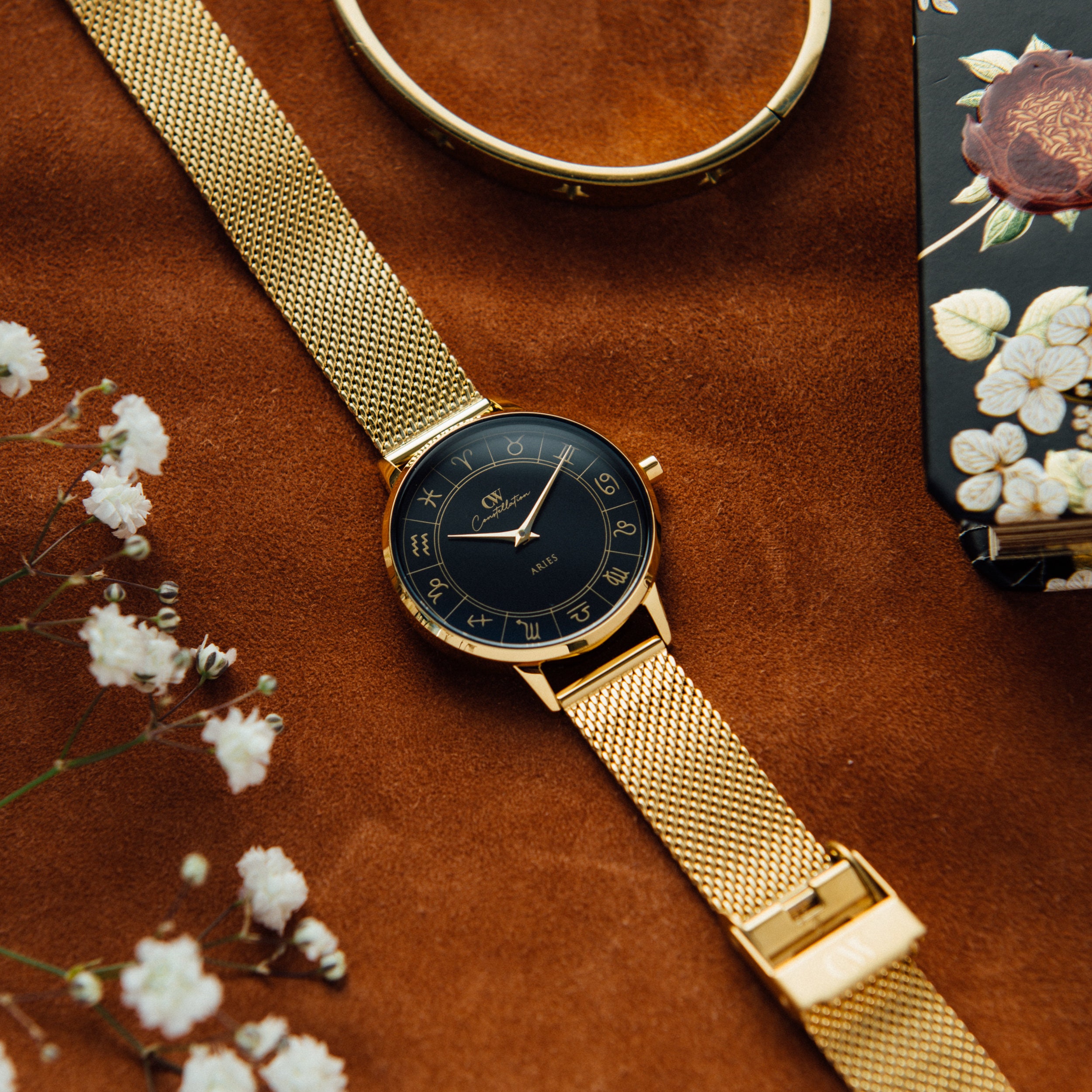 Gold Horoscope Astrology Watch - the Constellation Collection by CW - Etsy