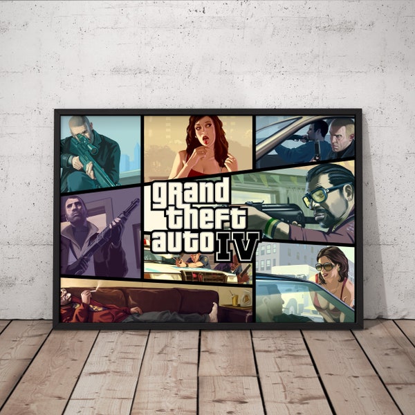 Grand Theft Auto Poster - Etsy