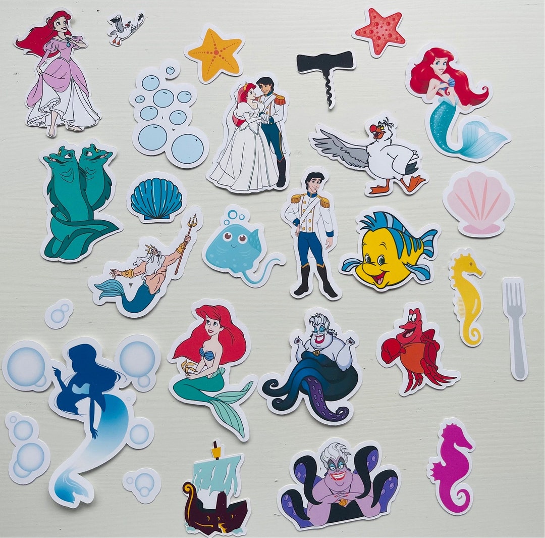 The Little Mermaid Disney Stickers Disney Vinyl Stickers Art Scrapbook ...
