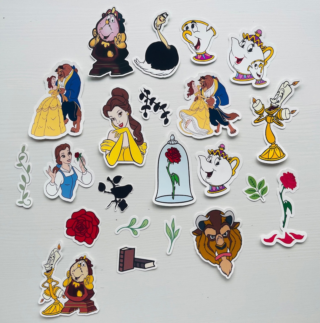 Beauty and the Beast Disney Stickers Disney Vinyl Stickers Art ...