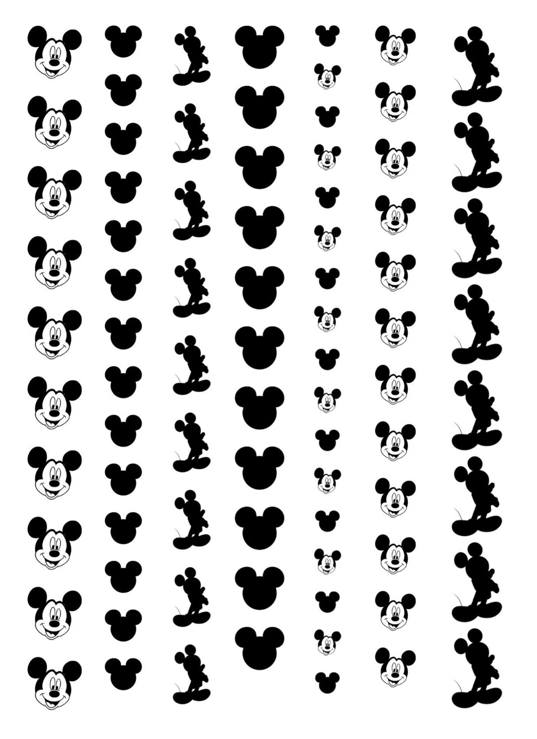 Mickey Mouse Decals Nail Art Nail Decals Waterslide Nail - Etsy