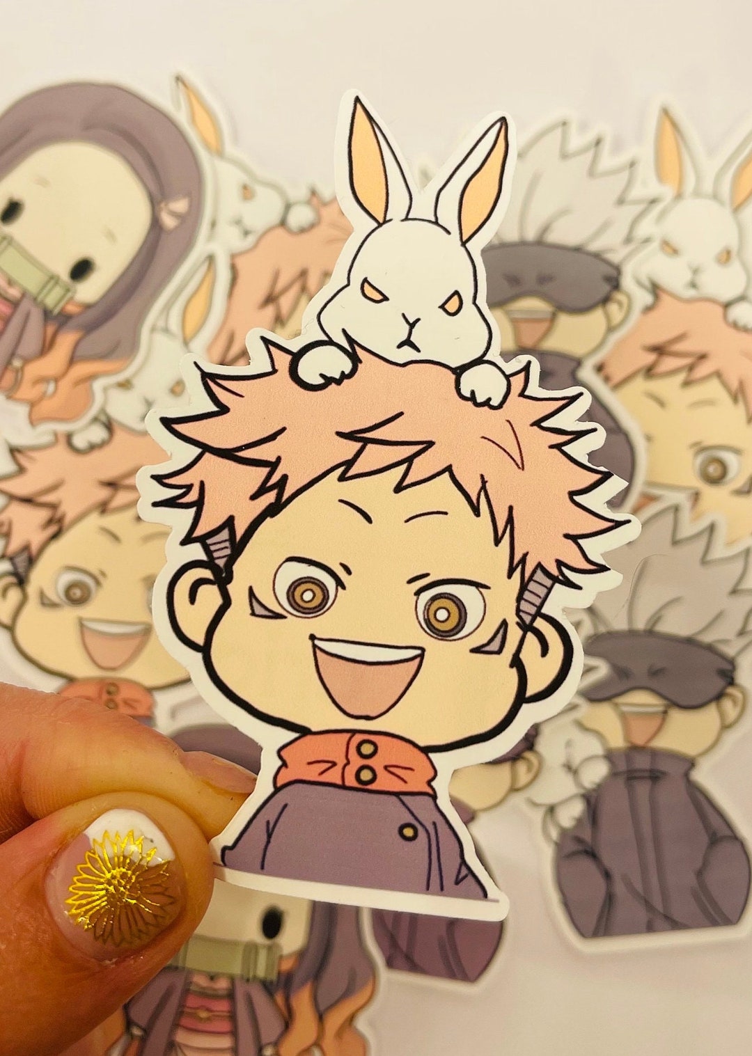 Yuji Itadori Sticker Jujutsu Kaiseu Vinyl Stickers Anime Stickers ...