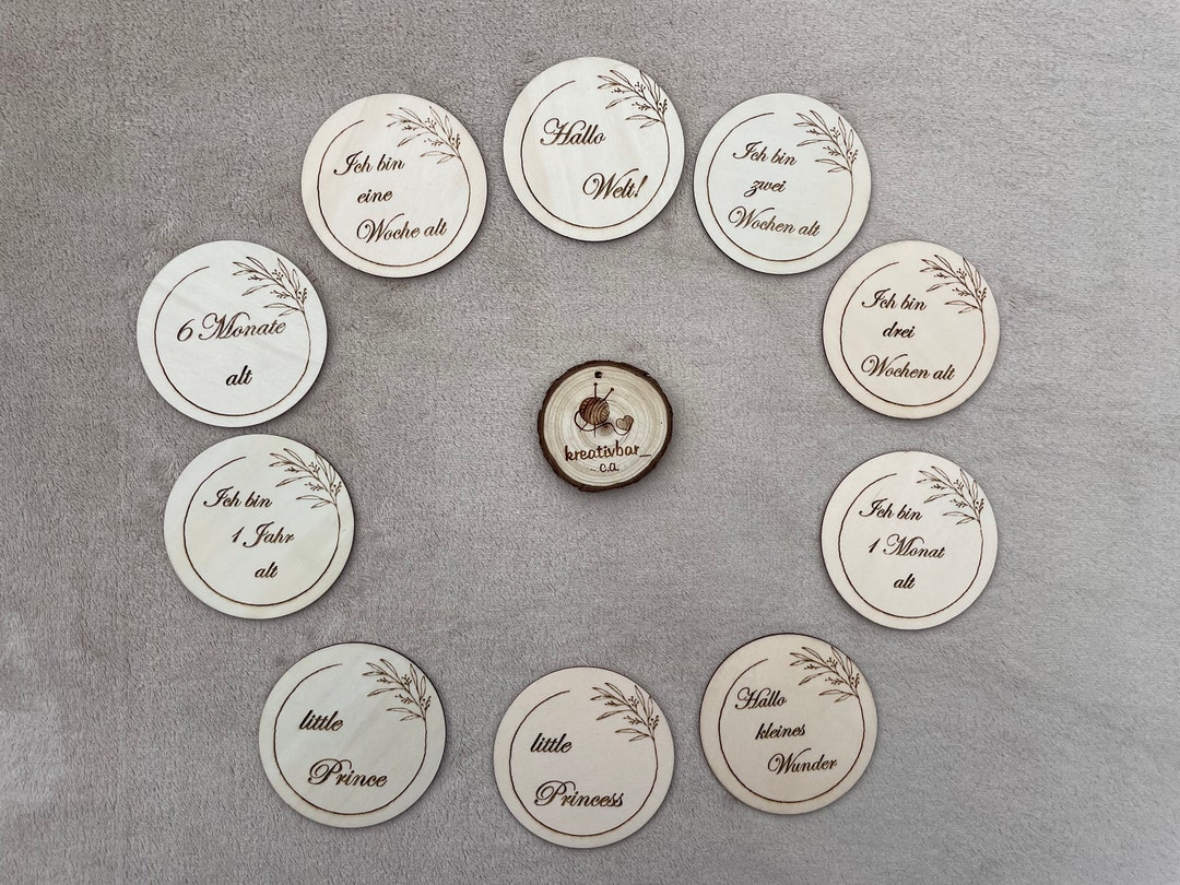 Meilensteinkarten Meilenstein Holz Holzkarten - Etsy.de