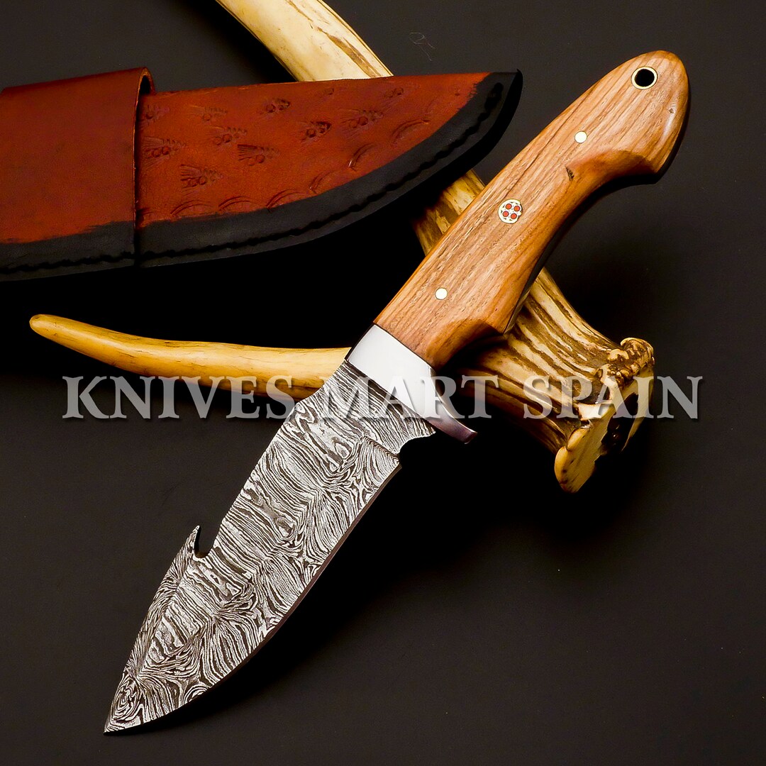 Custom Hand Forged Hunting Knife, Skinning Knife, Damascus Hunting ...