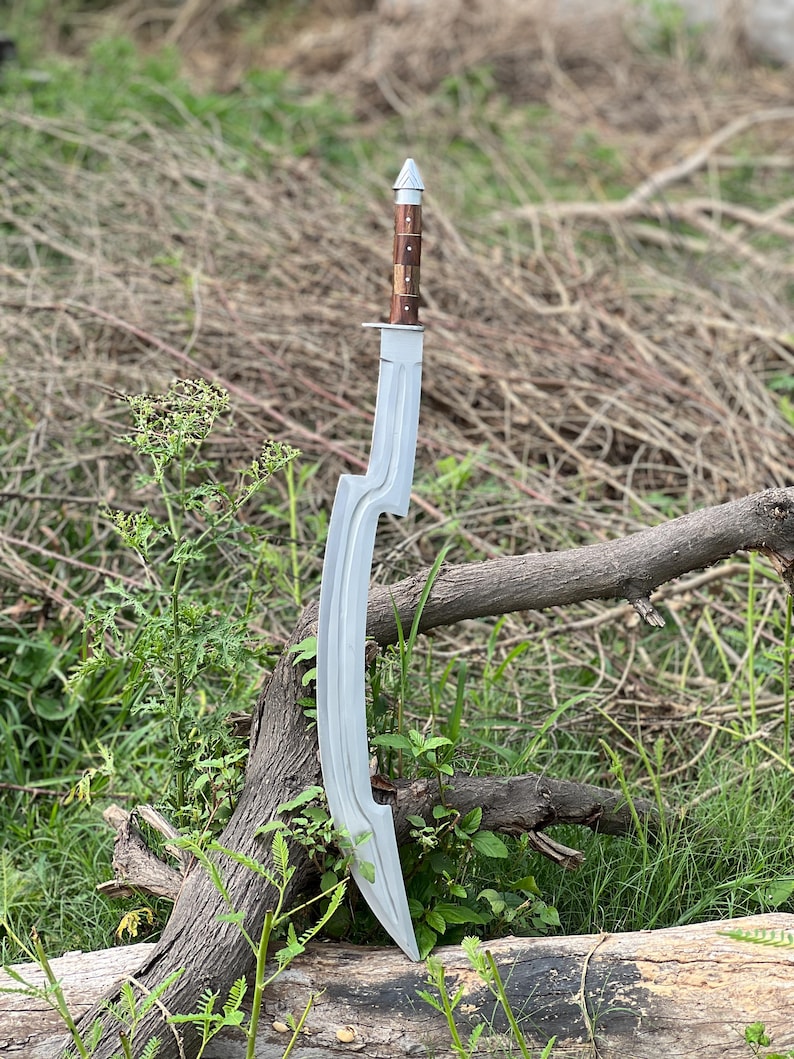 Handmade Carbon Steel Sword Axe, Natural Wood Handle,personalized Gifts ...