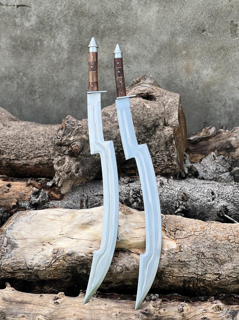 Handmade Carbon Steel Sword Axe, Natural Wood Handle,personalized Gifts ...