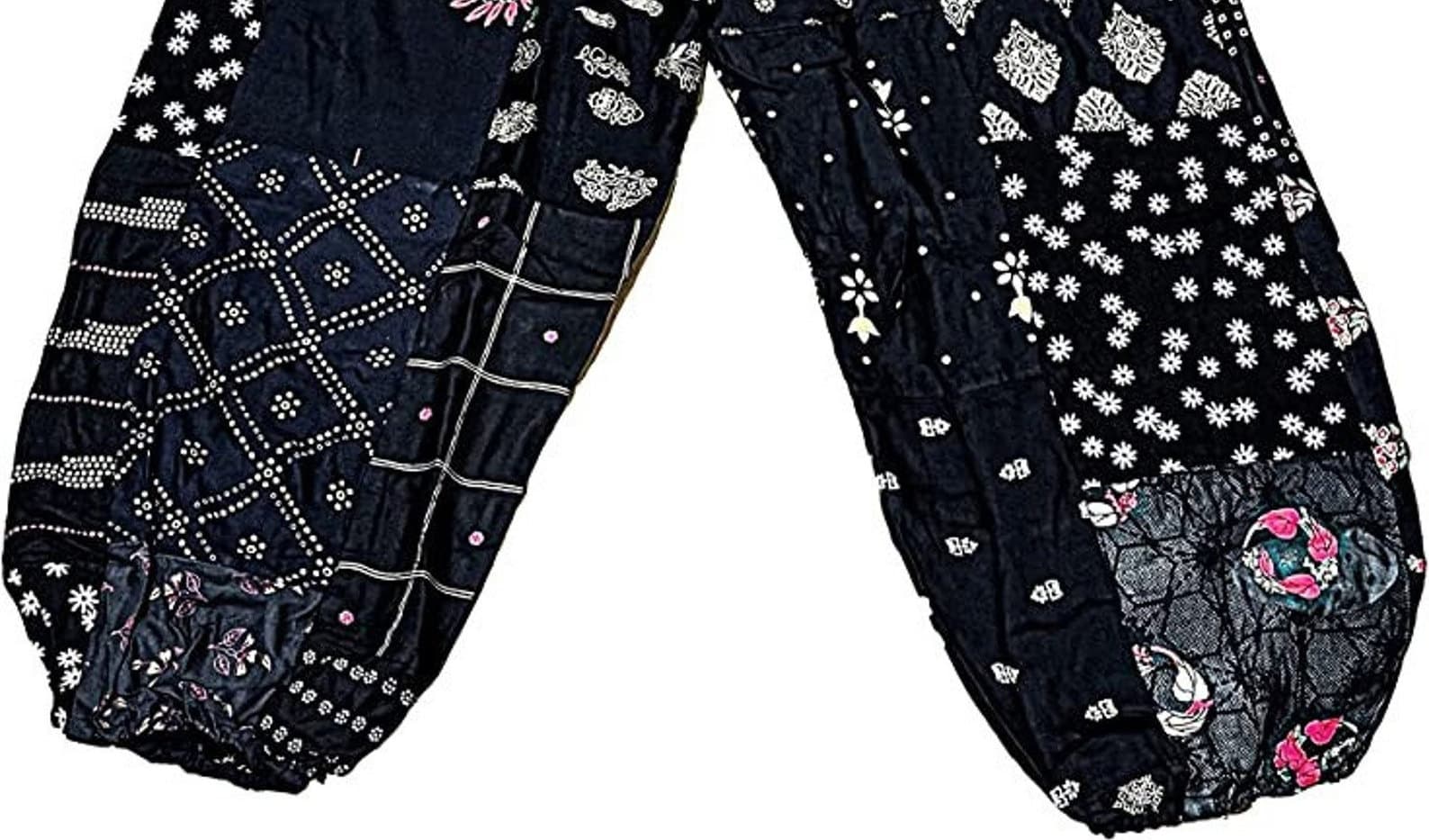 Handmade Men and Women's Patchwork Harem Pant, Boho Hippie Assorted Patchwork Unisex Trouser ...