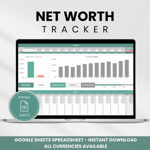 Net Worth Tracker, Personal Finance, Budget Spreadsheet, Google Sheets ...