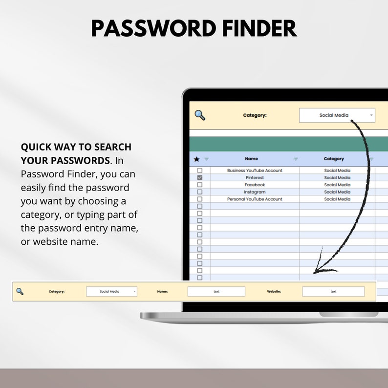 Ultimate Password Tracker: Editable Google Sheets Template (digital ...