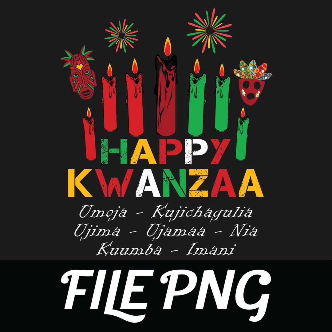 Happy Kwanzaa PNG Seven Candles Principles PNG Africa Celebration ...