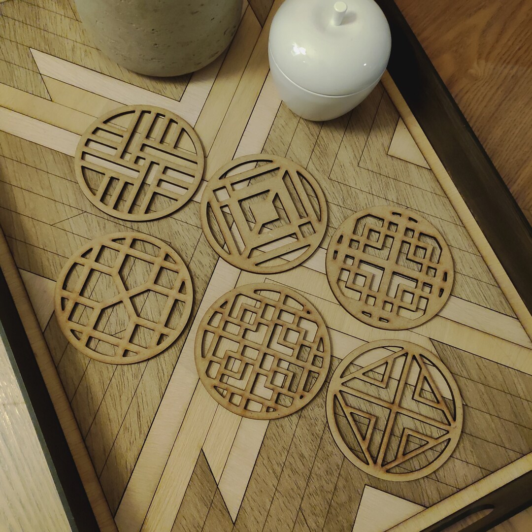 Geometric Pattern Coasters - Etsy