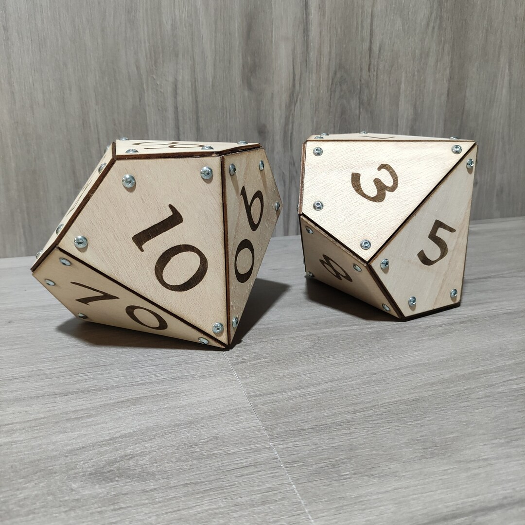 Giant D10 Wooden Role-playing Dice Dnd Dnd Gift Role-playing Decoration ...