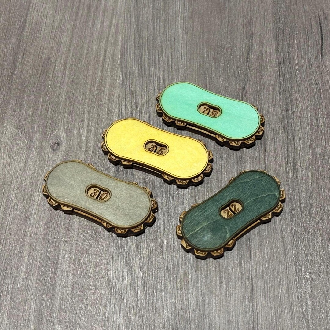 Wooden HP / Points Counter for Board Game or RPG Game With Stoppers ...