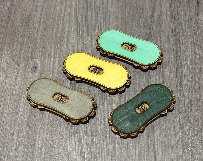 Wooden HP / Points Counter for Board Game or RPG Game With Stoppers ...