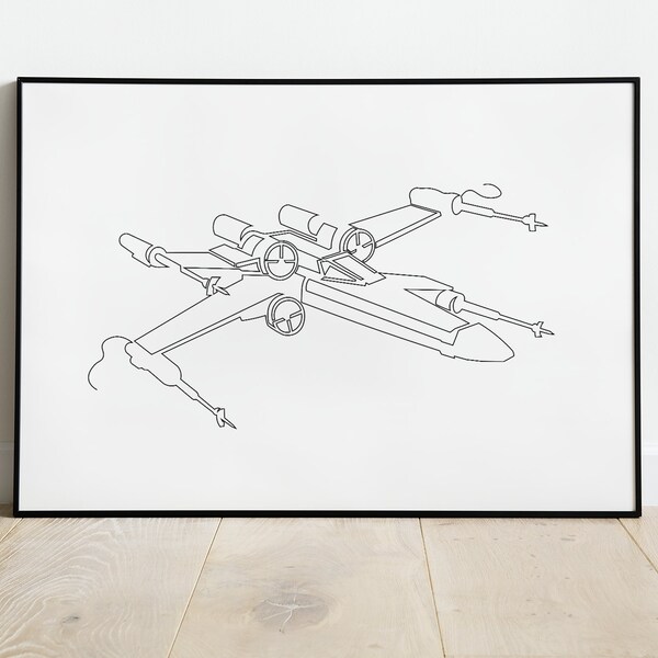 Line Drawing Wall Mural - Etsy