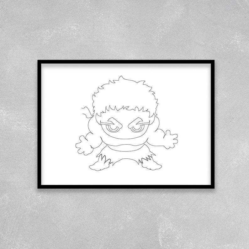 Superhero Poster | Comic | Superhero | Lineart | One-line | A Line ...