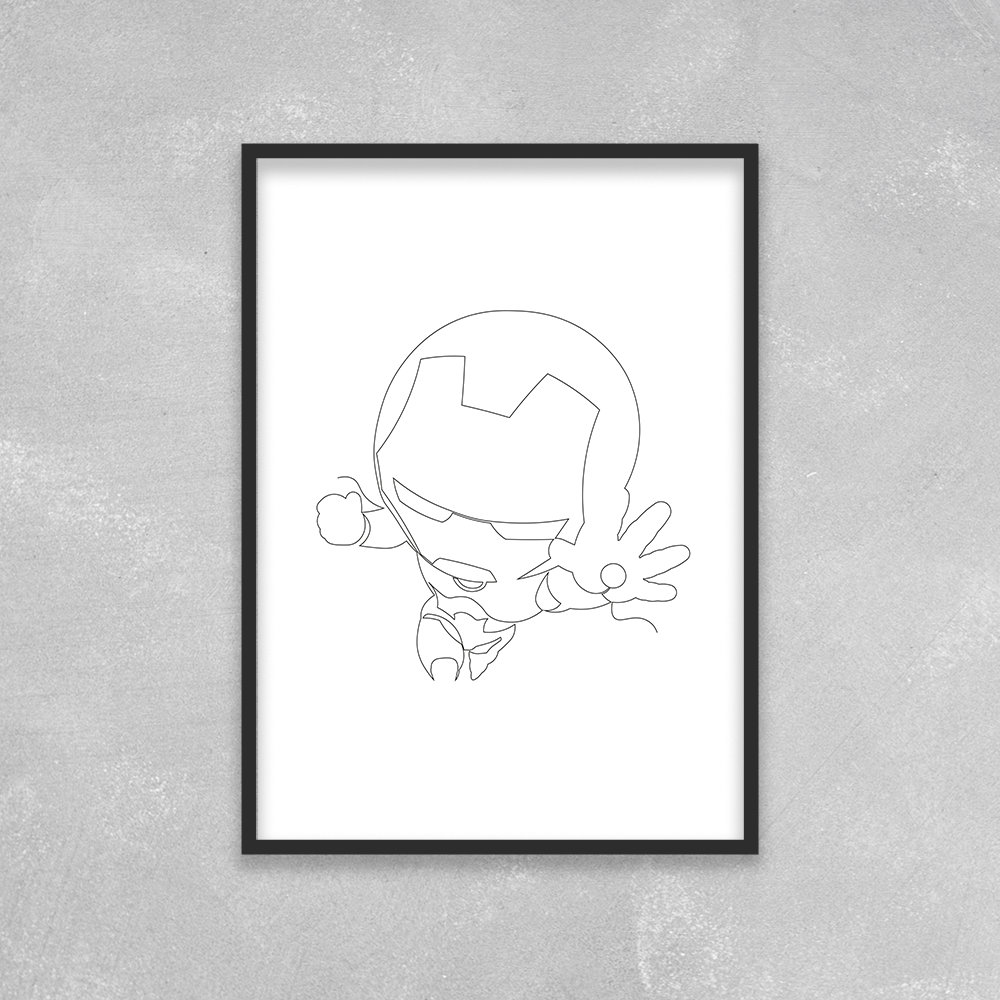 Superhero Poster | Comic | Superhero | Lineart | One-line | A Line ...