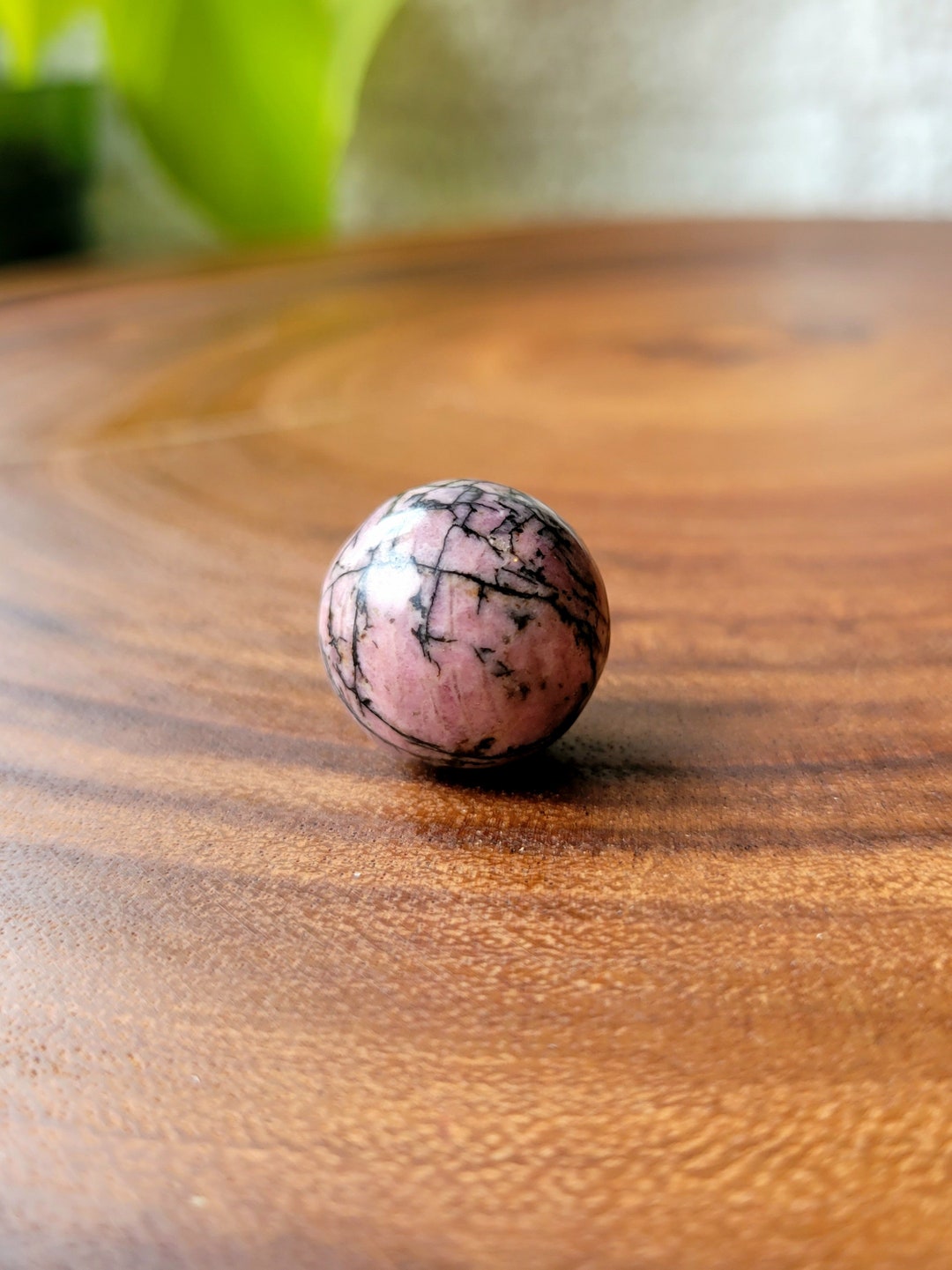 Pink Rhodonite Sphere Crystal Ball 2cm. Natural Polished Gemstone. Love ...