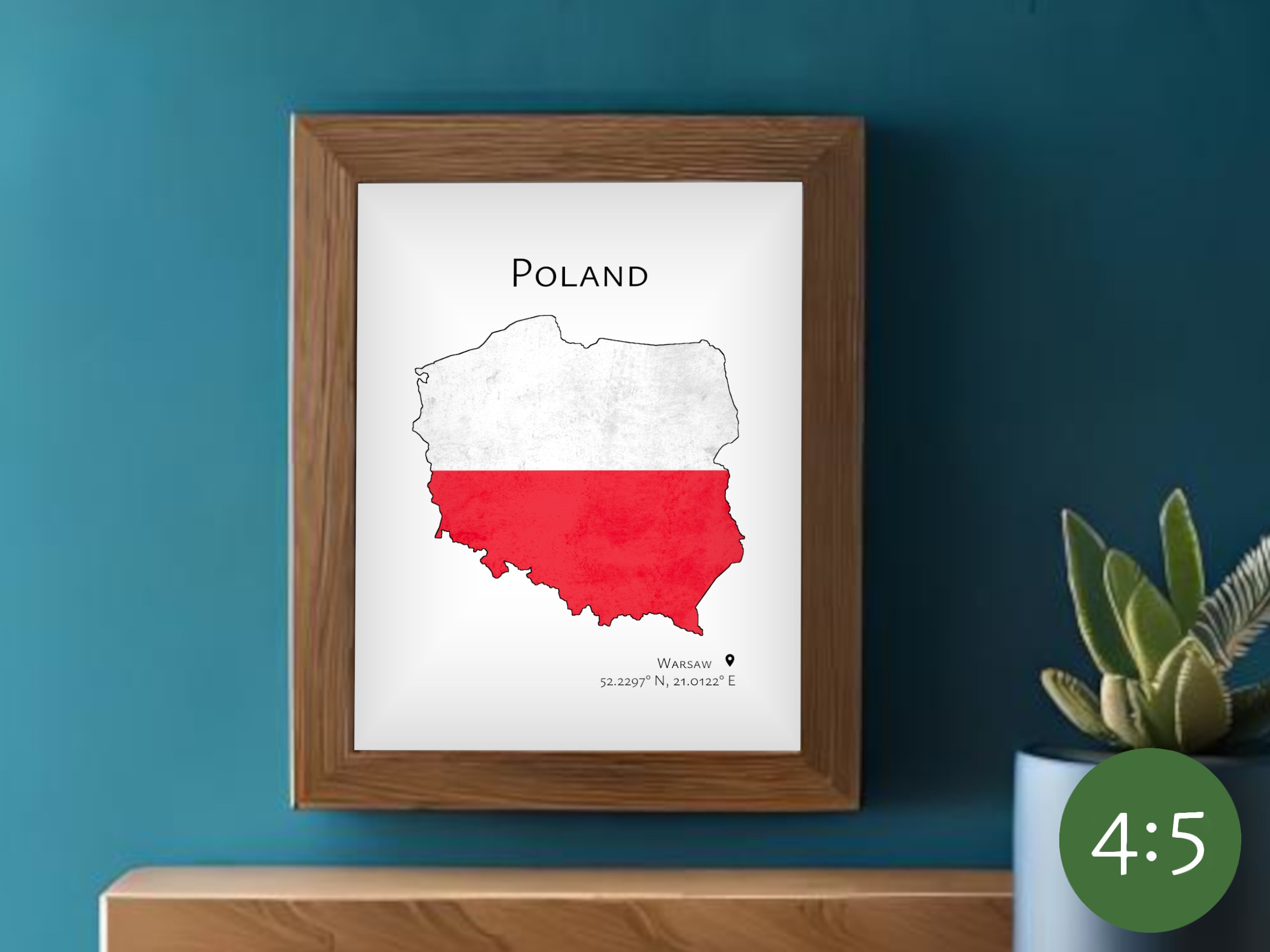 Map of Poland Custom Country Poster Polish Flag Print - Etsy