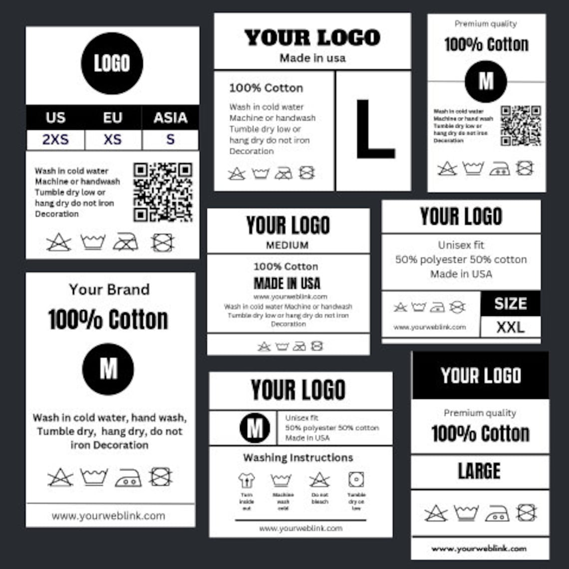 Label Templates, Canva and Downloadable Files SVG DTF Dxf Eps Business ...