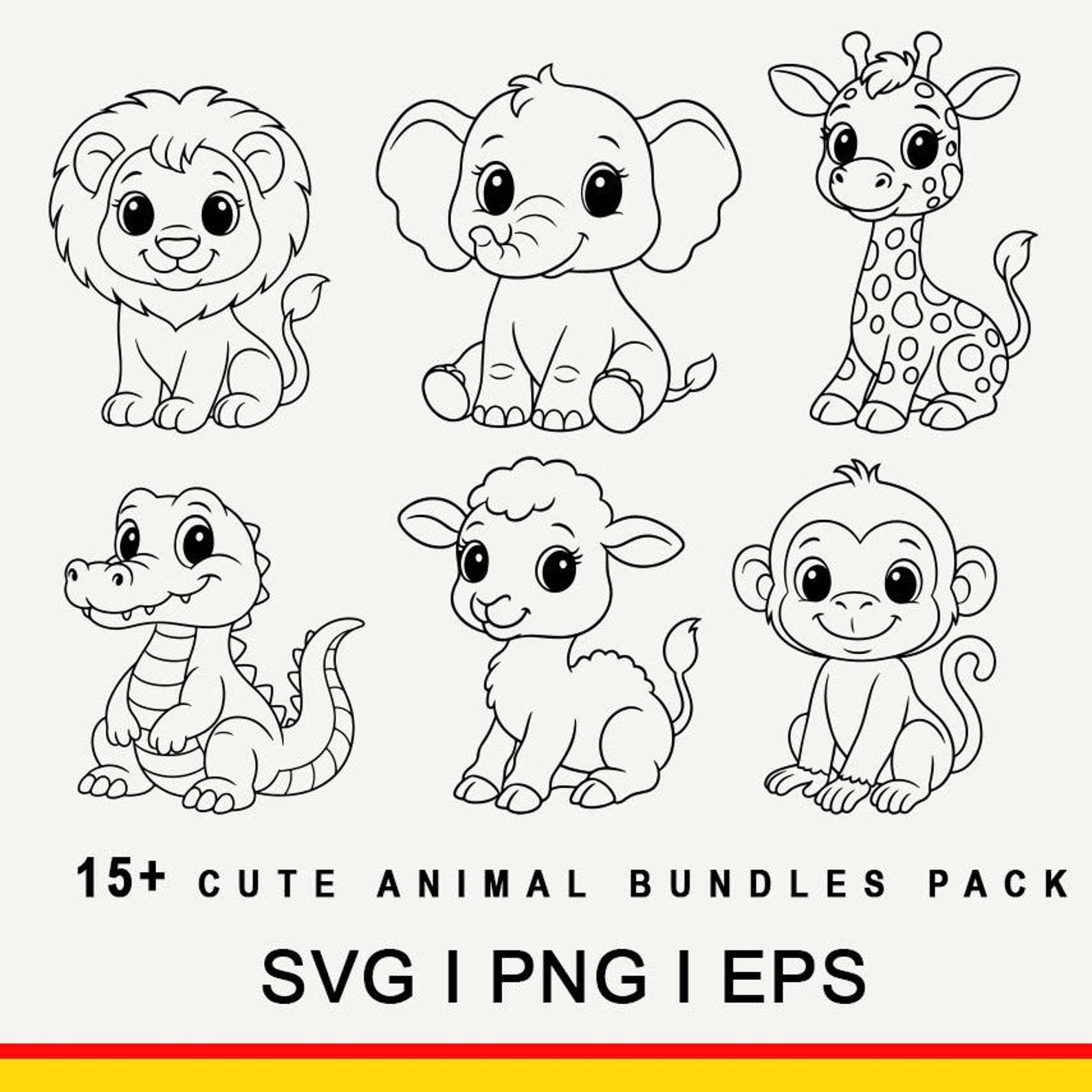 Jungle Animals Svg, Safari Svg, Laser Engraving File, Zoo Svg, African ...