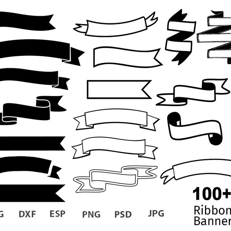 Ribbon Banner Svg - Etsy
