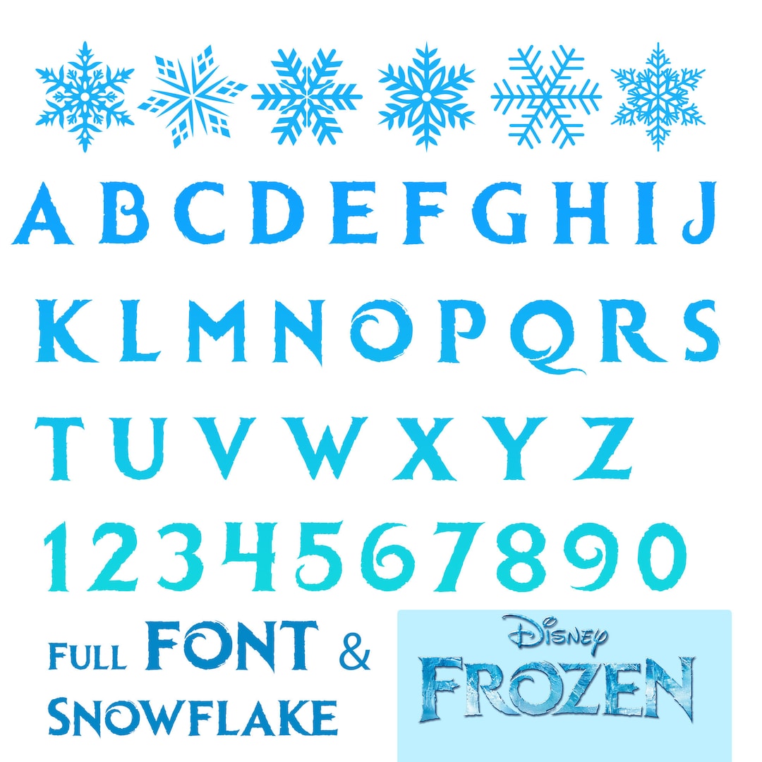 Froze Font Cricut Svg, Froze Font PNG, Froze Font Svg, Font Eps, Froze ...