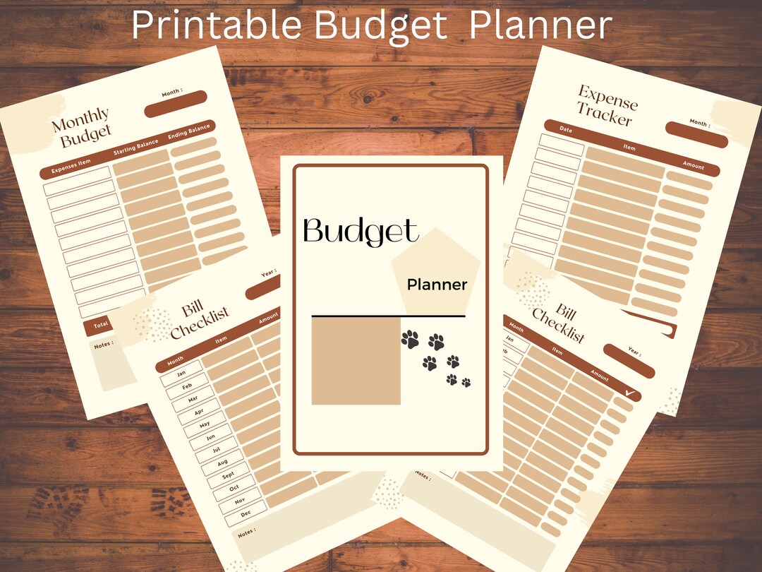 Printable Monthly Budget Monthly Income & Expense Recorder - Etsy