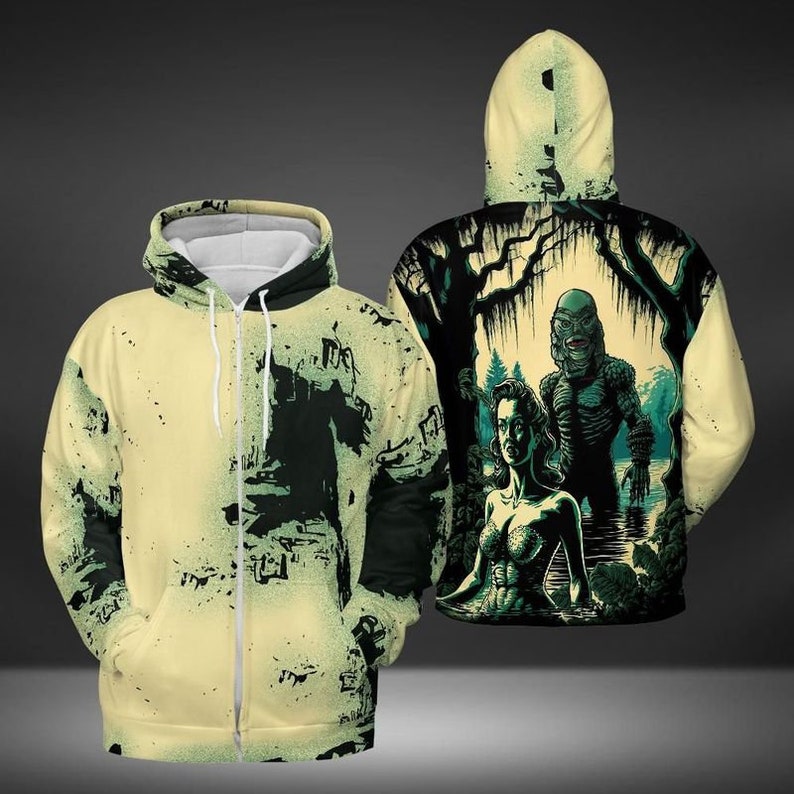 Creature From the Black Lagoon Zipper Hoodie | Horror Movie Jacket ...