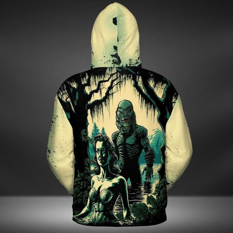 Creature From the Black Lagoon Zipper Hoodie | Horror Movie Jacket ...