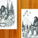Bigfoot Coloring Book Vol 1, 30 Pages, Bigfoot Coloring Pages for Kids ...