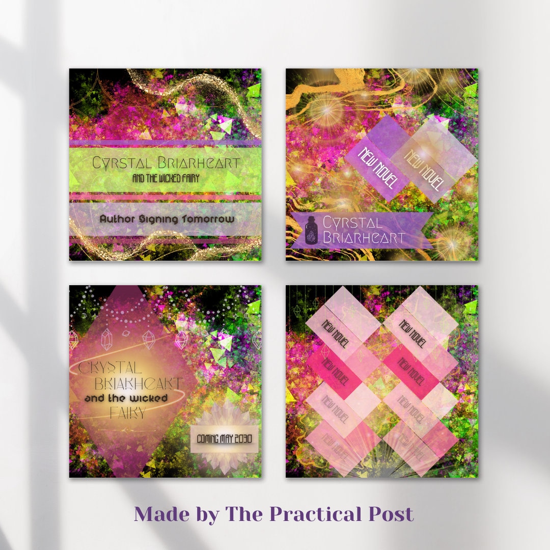 10 Fantasy Crystal Instagram Post Templates, Unique Maximalist ...