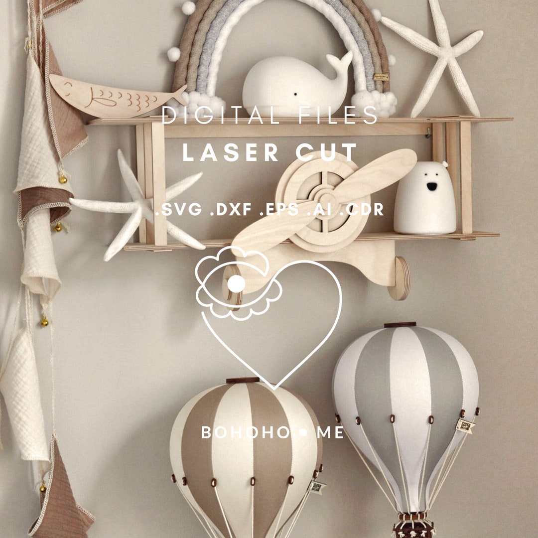 Airplane Shelf, Boy Shelf, Decorative Shelf, Wooden Baby Shelf, Digital ...