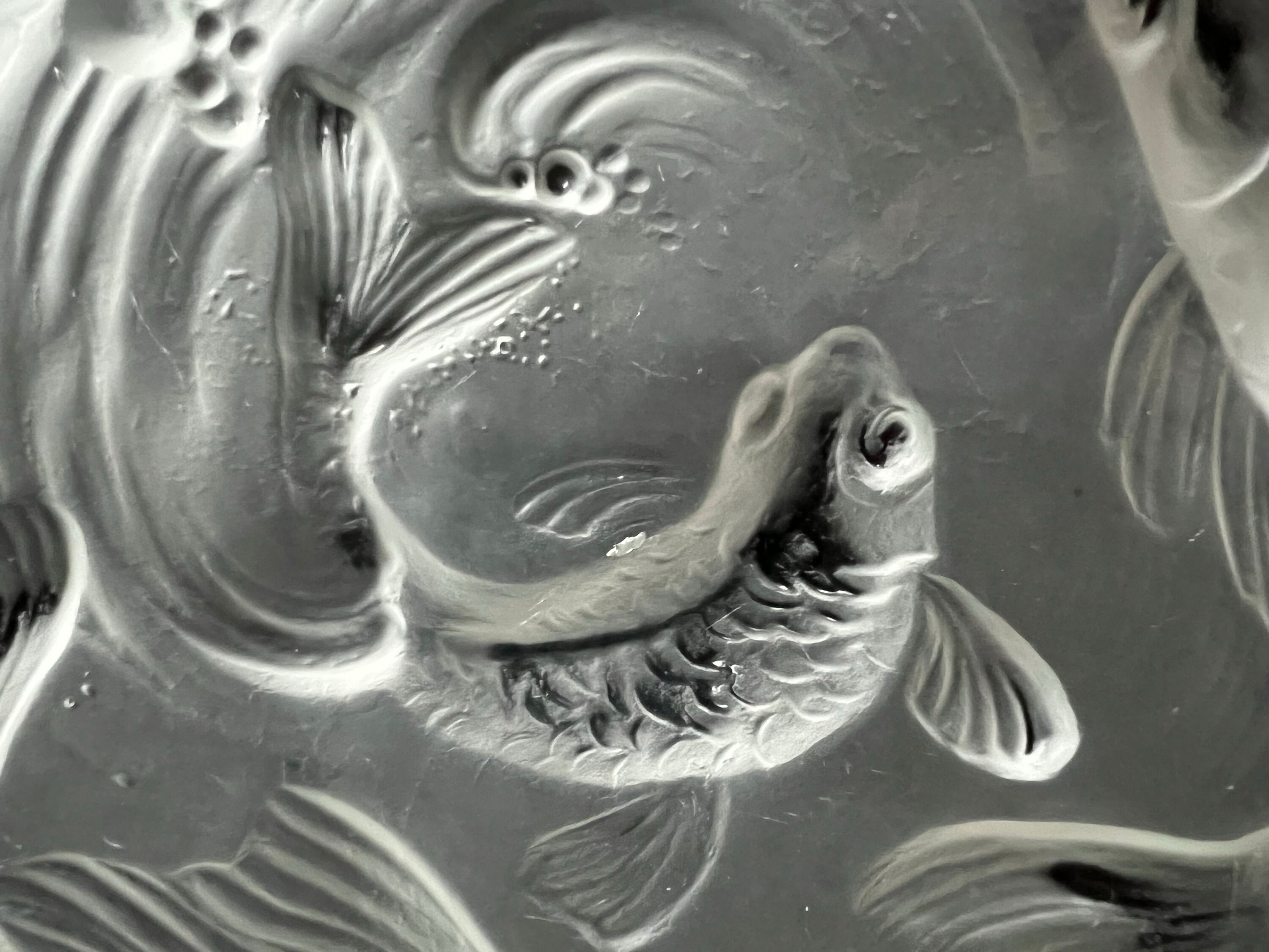 Verlys France Glass Art Art-deco Fish Bowl in Frosted Glass. - Etsy