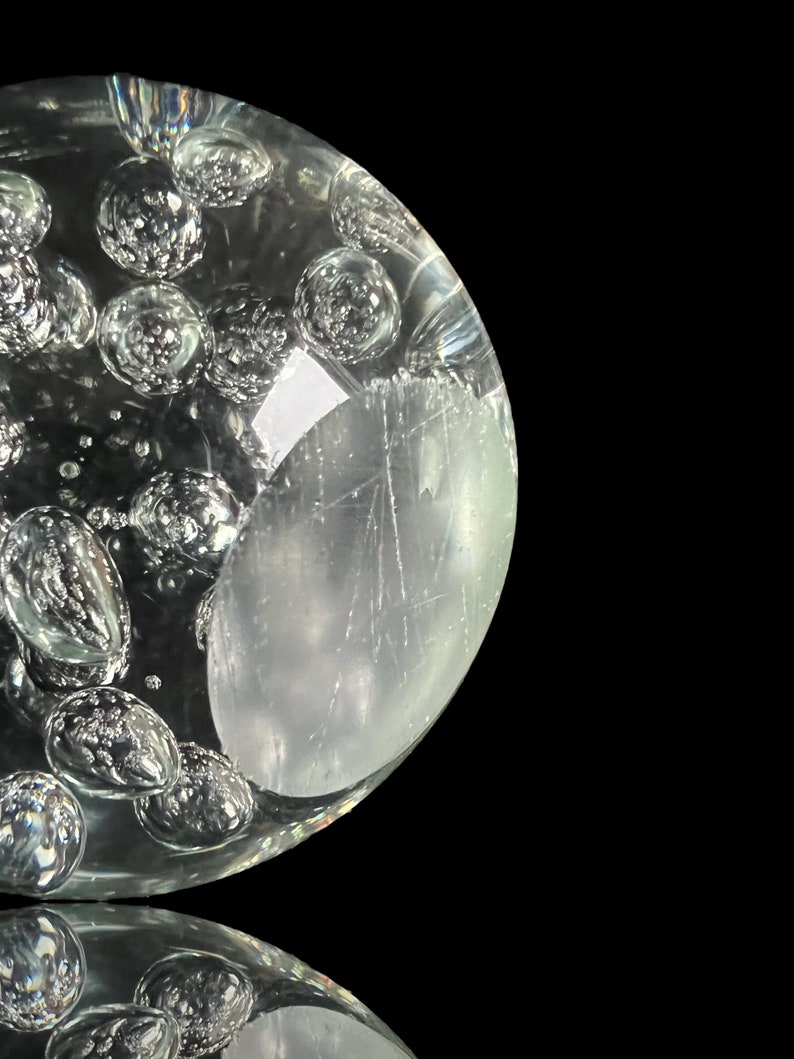 Glass Paperweight With Bubbles - Etsy