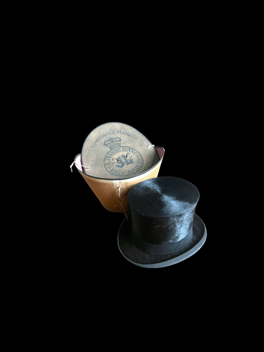 Antique Original High Mohair Men's Hat Ca. 1900 by Jeanne D'arc and ...
