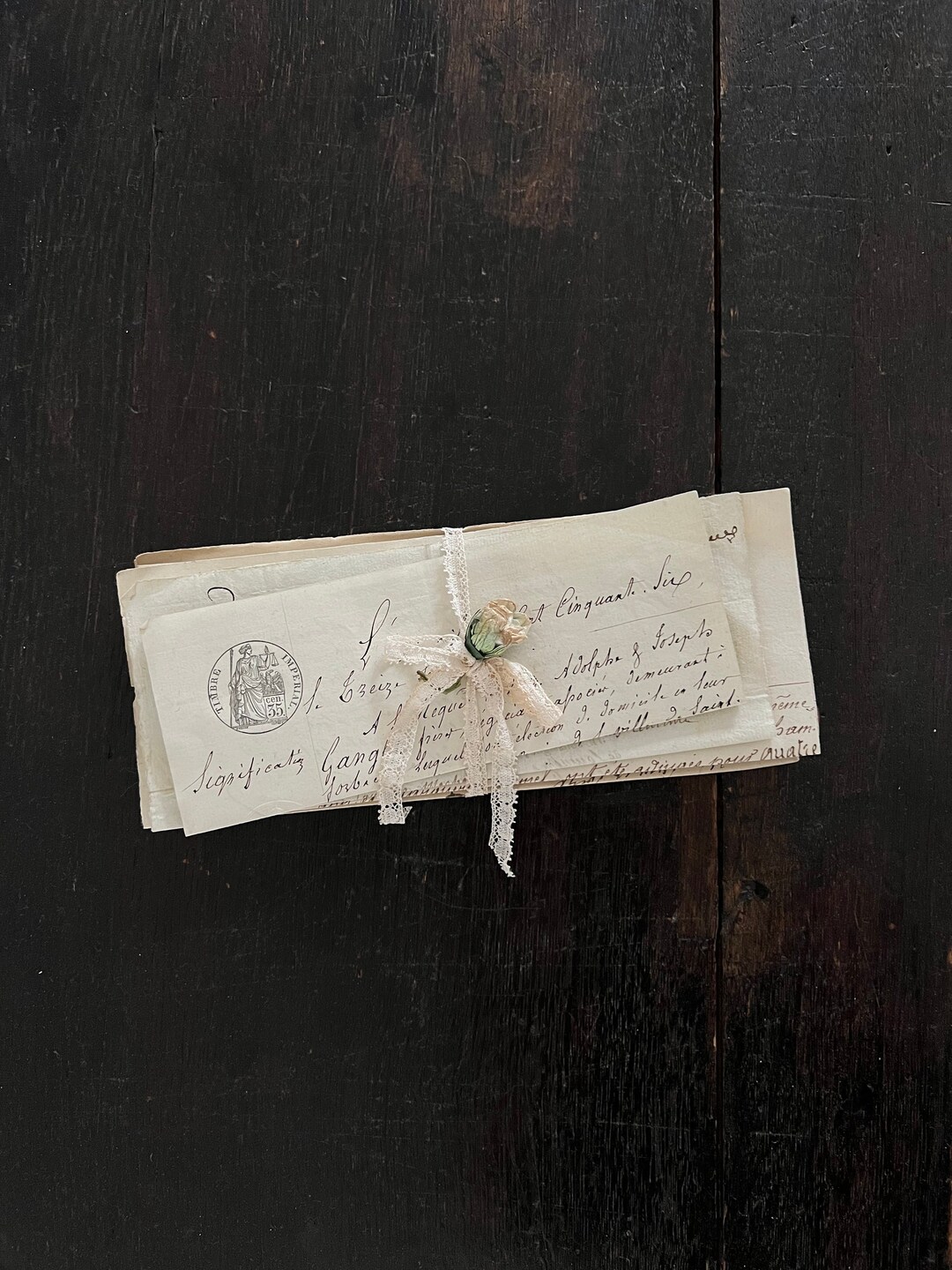 Handwritten Letters From the 19th Century, Set of 5 Authentic French ...
