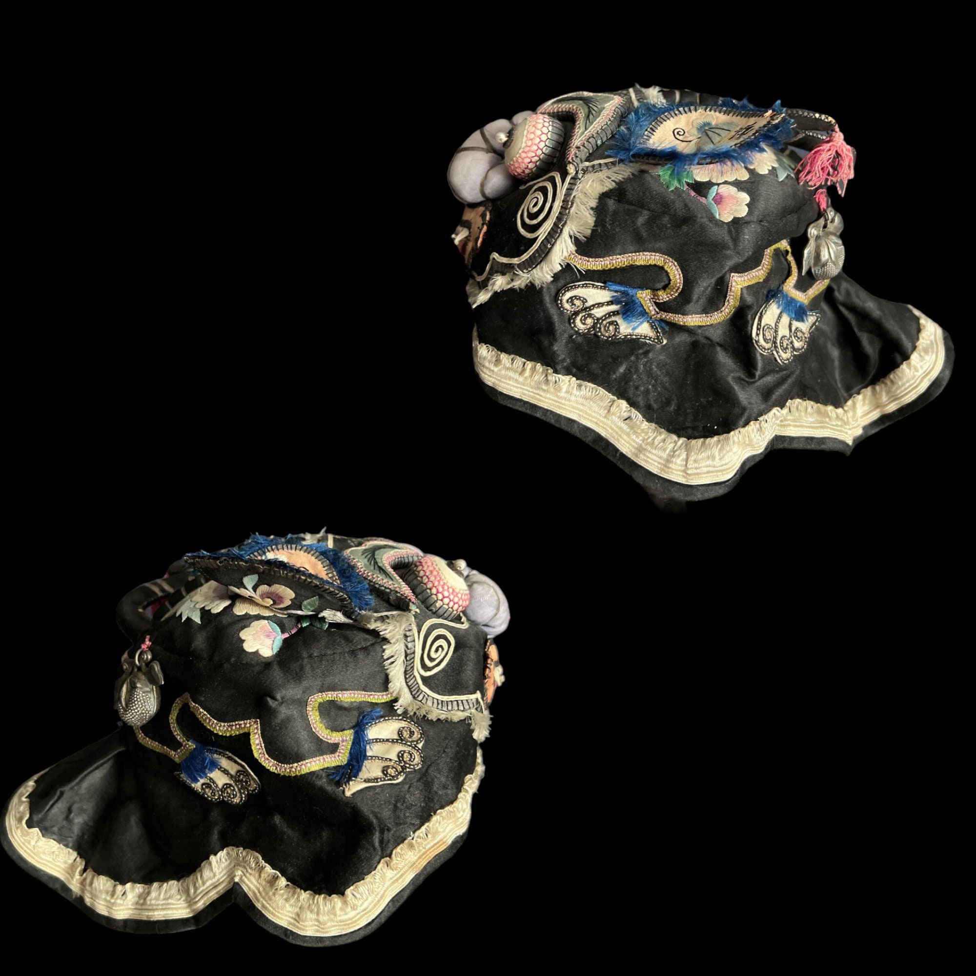 Antique Chinese Embroidered Silk Children's Dragon-tiger Antique Chinese Embroidered Silk Children's Dragon-tiger