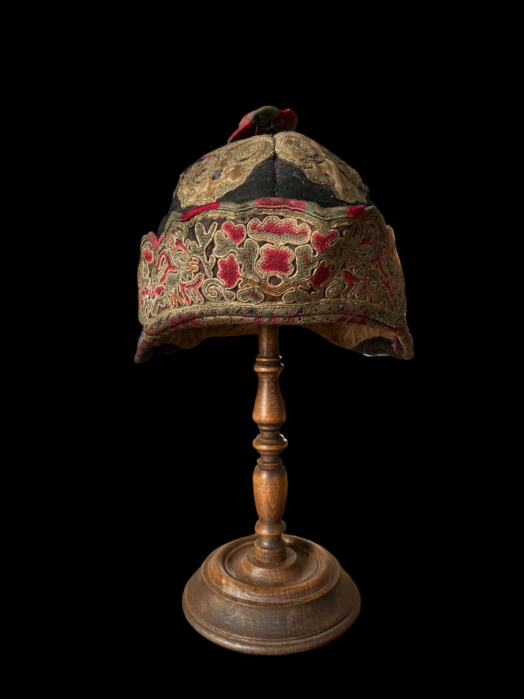 Miao Chinese Handmade Winter Hat for a Child, Minority Hat With ...