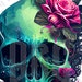 Skull With Roses PNG Skull Sublimation Design Trendy Skull PNG Day of ...
