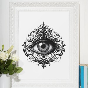 Gothic Eye PNG | Eye Sublimation Design | Trendy Eye PNG | Hand Drawn ...