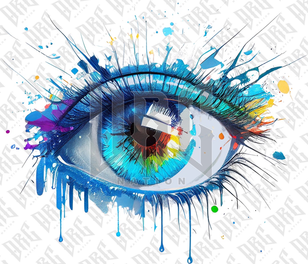 Colorful Eye PNG | Eye Sublimation Design | Trendy Eye PNG | Hand Drawn ...
