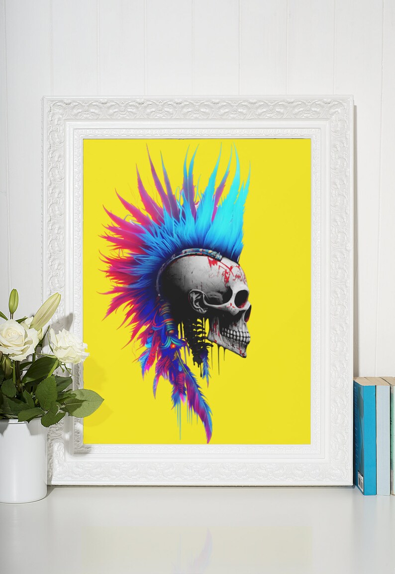 Skull Punk PNG | Skull Sublimation Design | Trendy Skull PNG | Day of ...