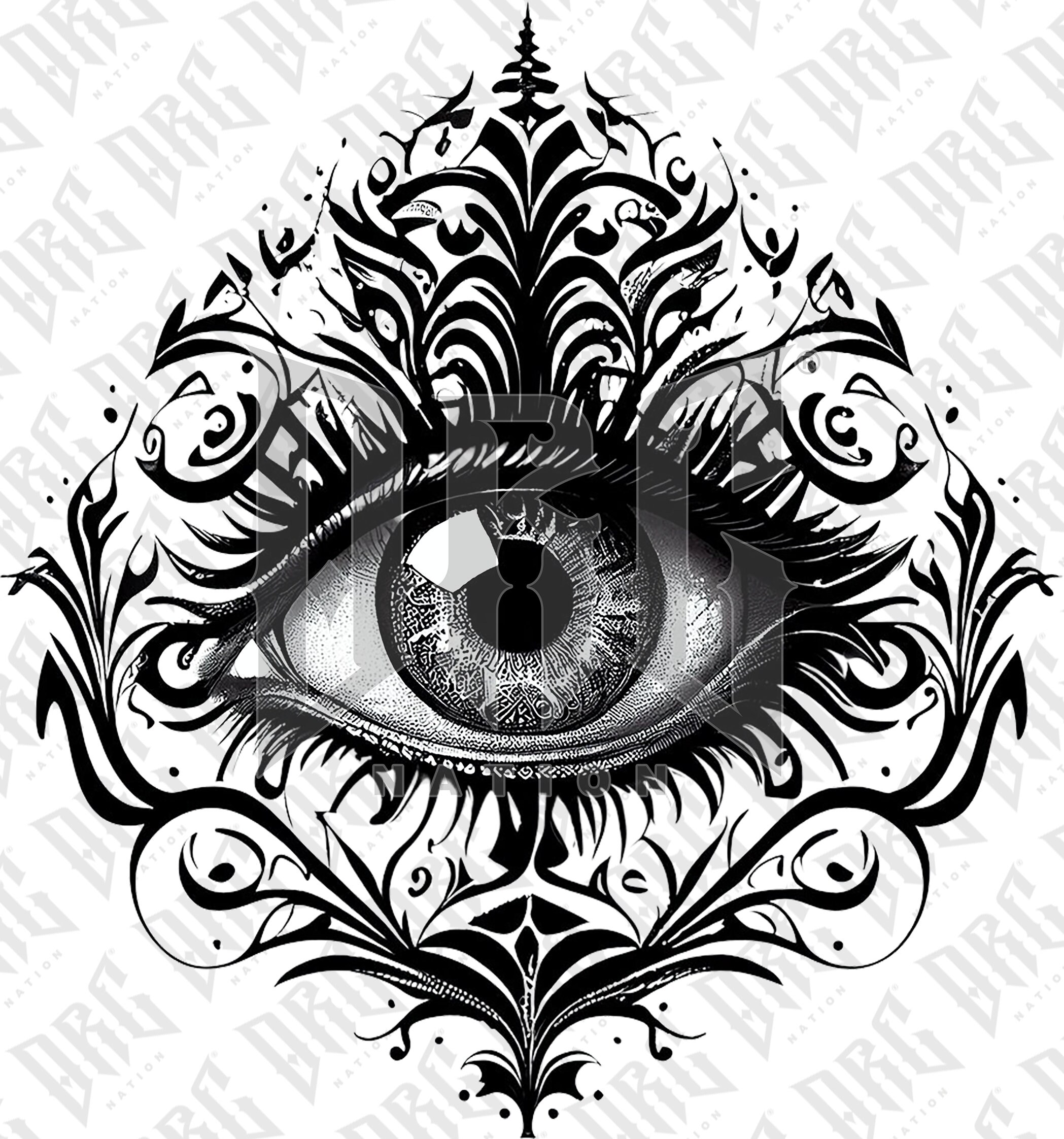 Gothic Eye PNG | Eye Sublimation Design | Trendy Eye PNG | Hand Drawn ...