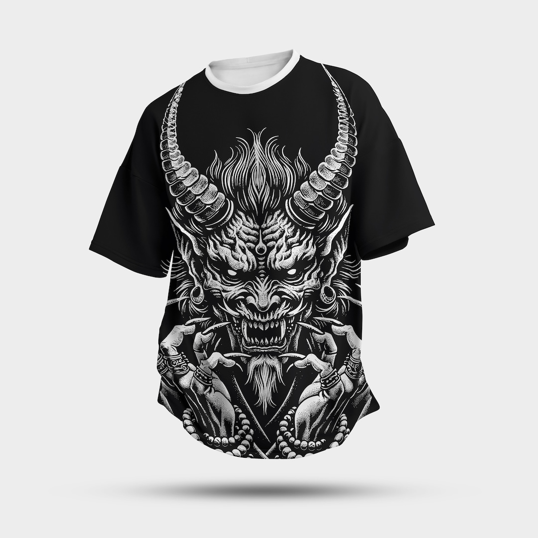 Intricate Mythical Devil Vector Illustration - Etsy