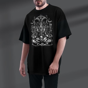 Mystical Occult Goat With Skull and Symbols Vector Illustration - Etsy