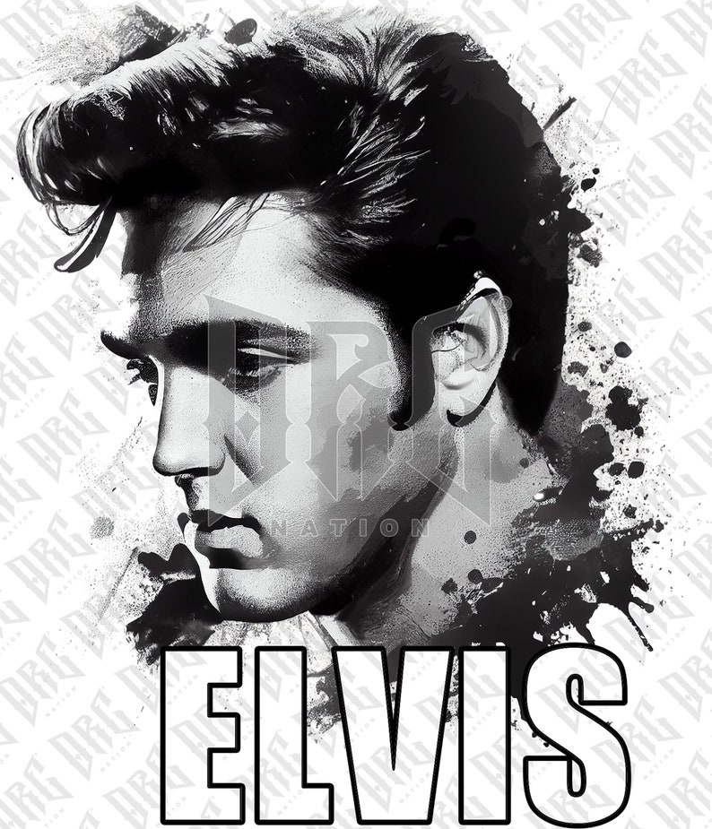 Elvis Presley PNG | Elvis Presley Sublimation Design | Hand Drawn Elvis ...