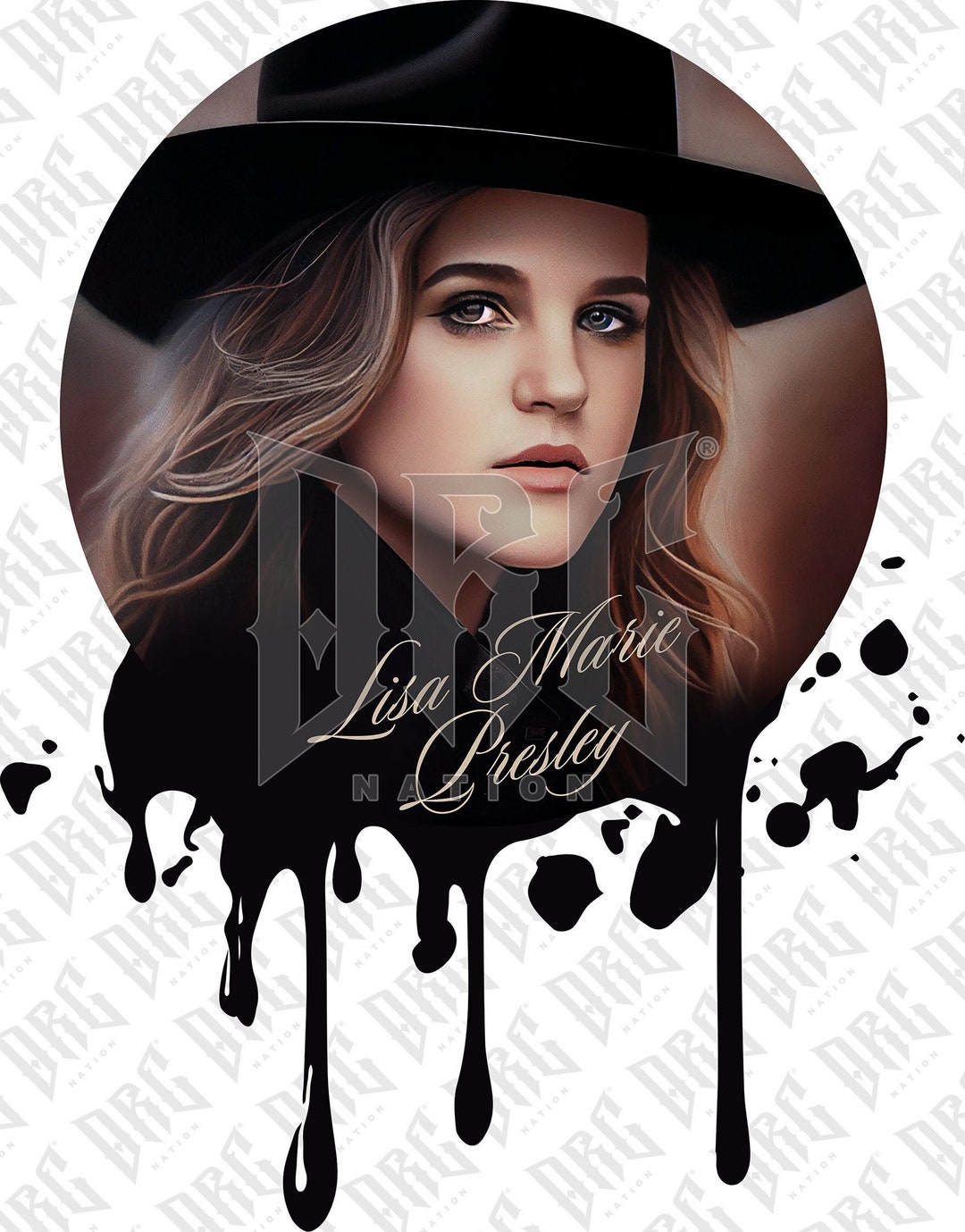 Lisa Marie Presley PNG | Lisa Marie Presley Sublimation Design | Hand ...