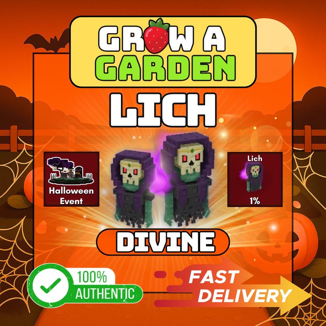 Lich | Divine | 1PC | Grow a Garden | Fast Delivery Pet Trade Gift Grow ...