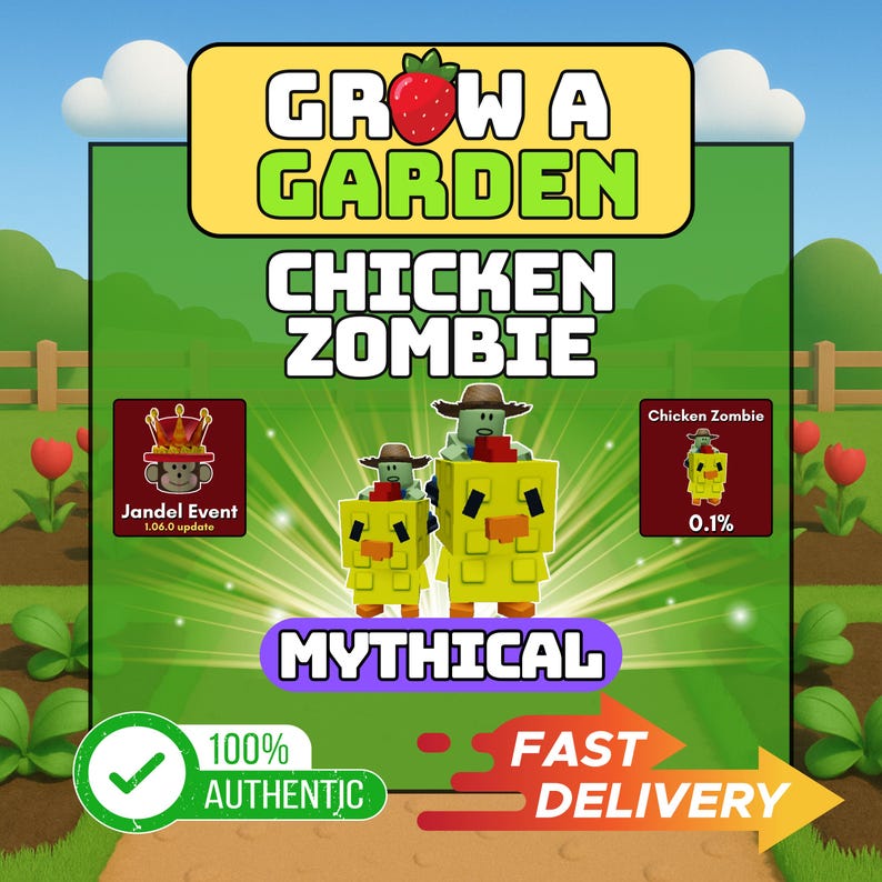 Grow A Garden Mythical Chicken Zombie Pet (digital) - Etsy UK